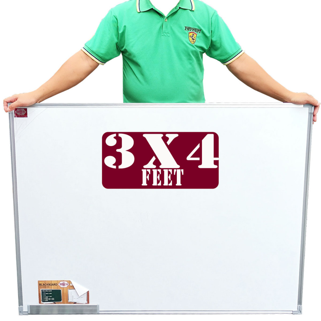 Magnetic Porcelain Whiteboard 3x4 feet ( 90x120 cm ) WBAFB Scratch ...