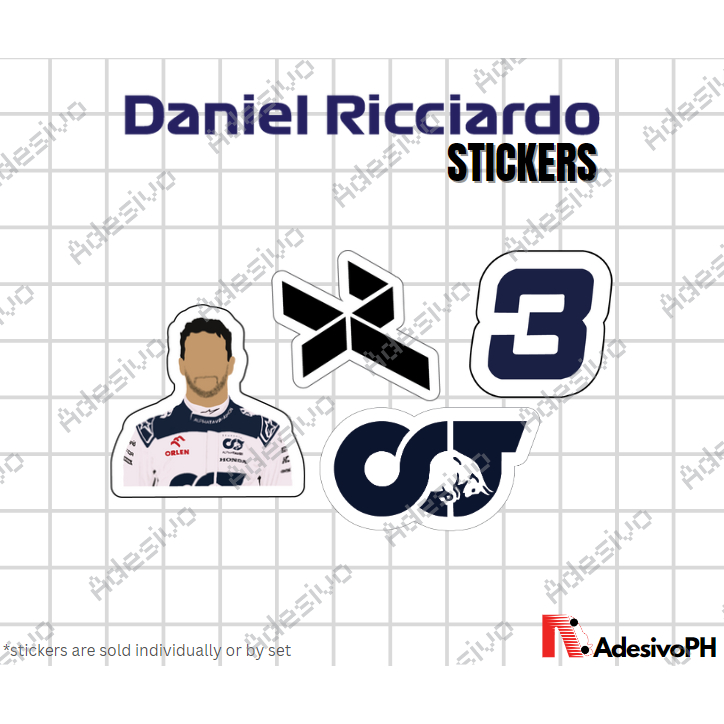 Daniel Ricciardo Stickers - ALPHATAURI / MATTE / Waterproof ...