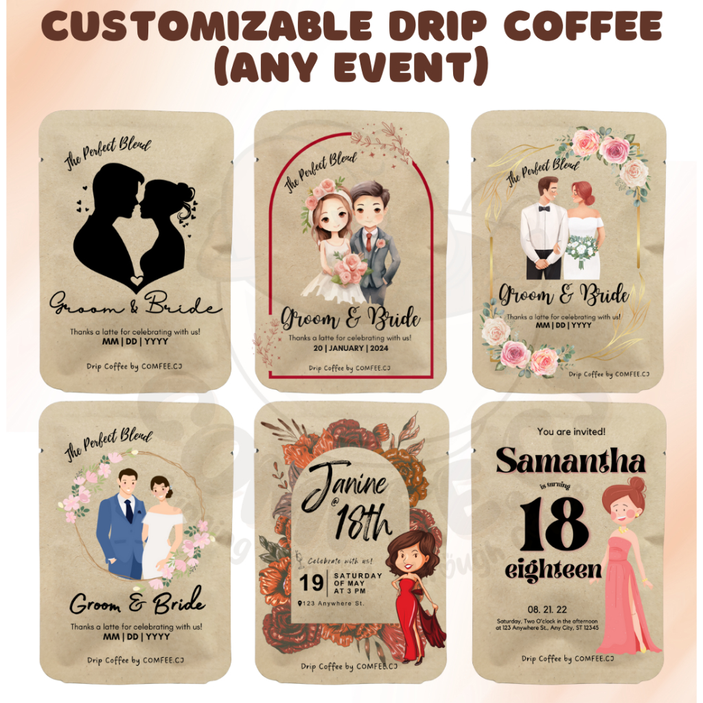 Customizable Single Drip Coffee | Gift Idea | Wedding, Birthday ...