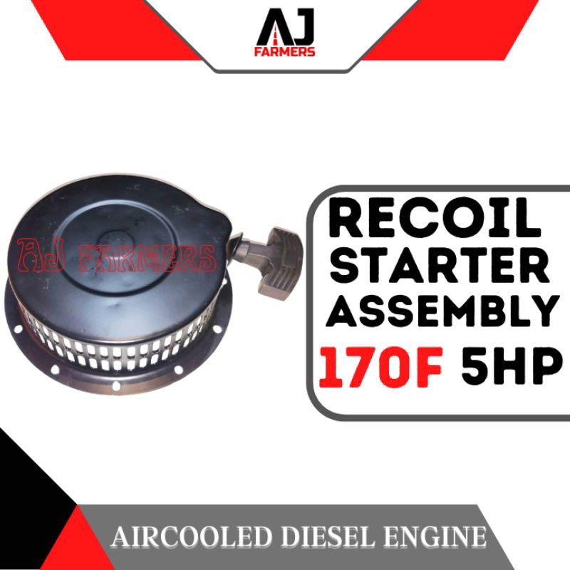 Recoil Starter Assembly Aircooled Diesel Engine 170F 5HP | Shopee ...