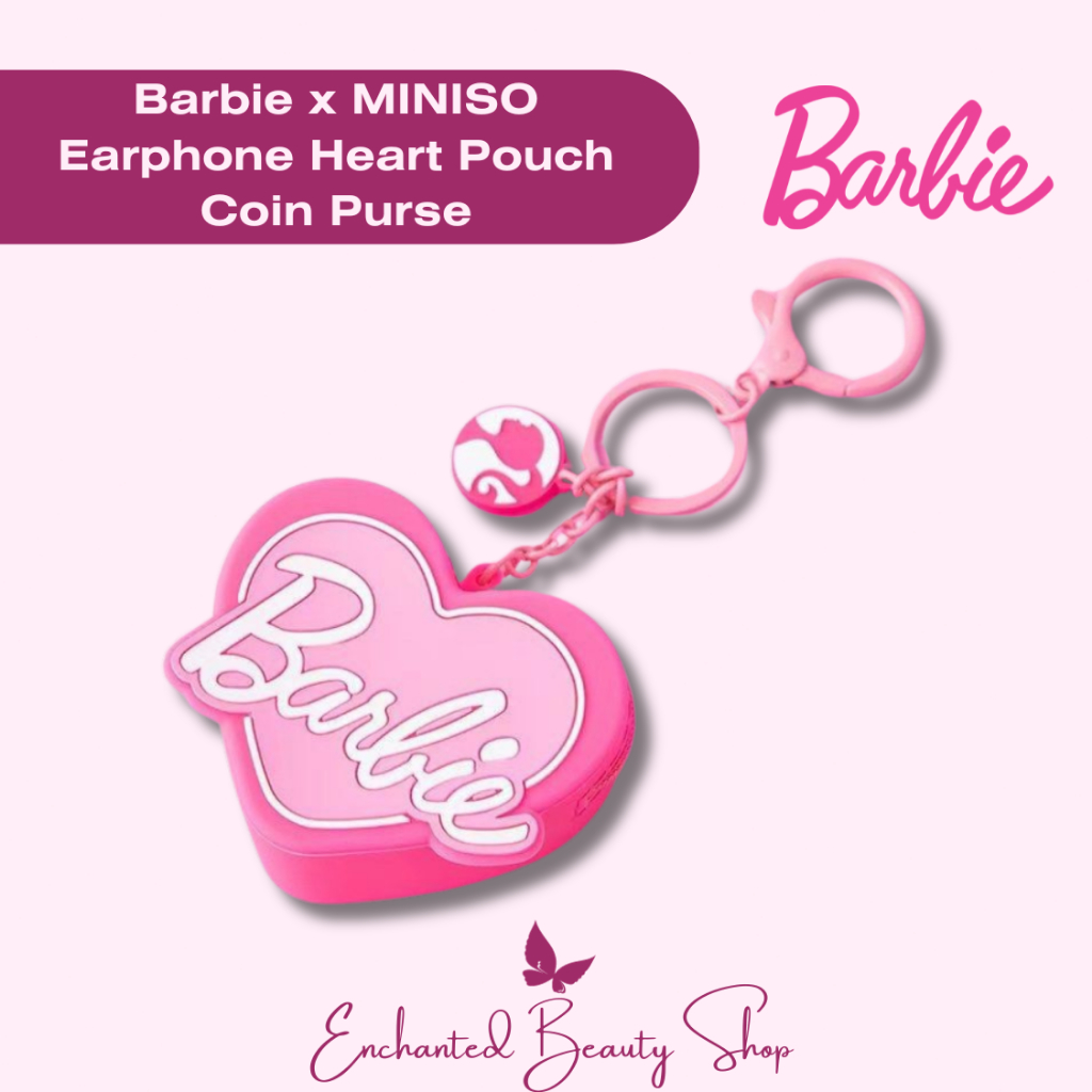 Barbie x MINISO Earphone Heart Pouch Coin Purse Keychain | Shopee ...
