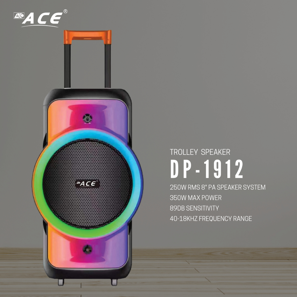 ACE DP-1912 Trolley 8" Bluetooth Speaker | Shopee Philippines