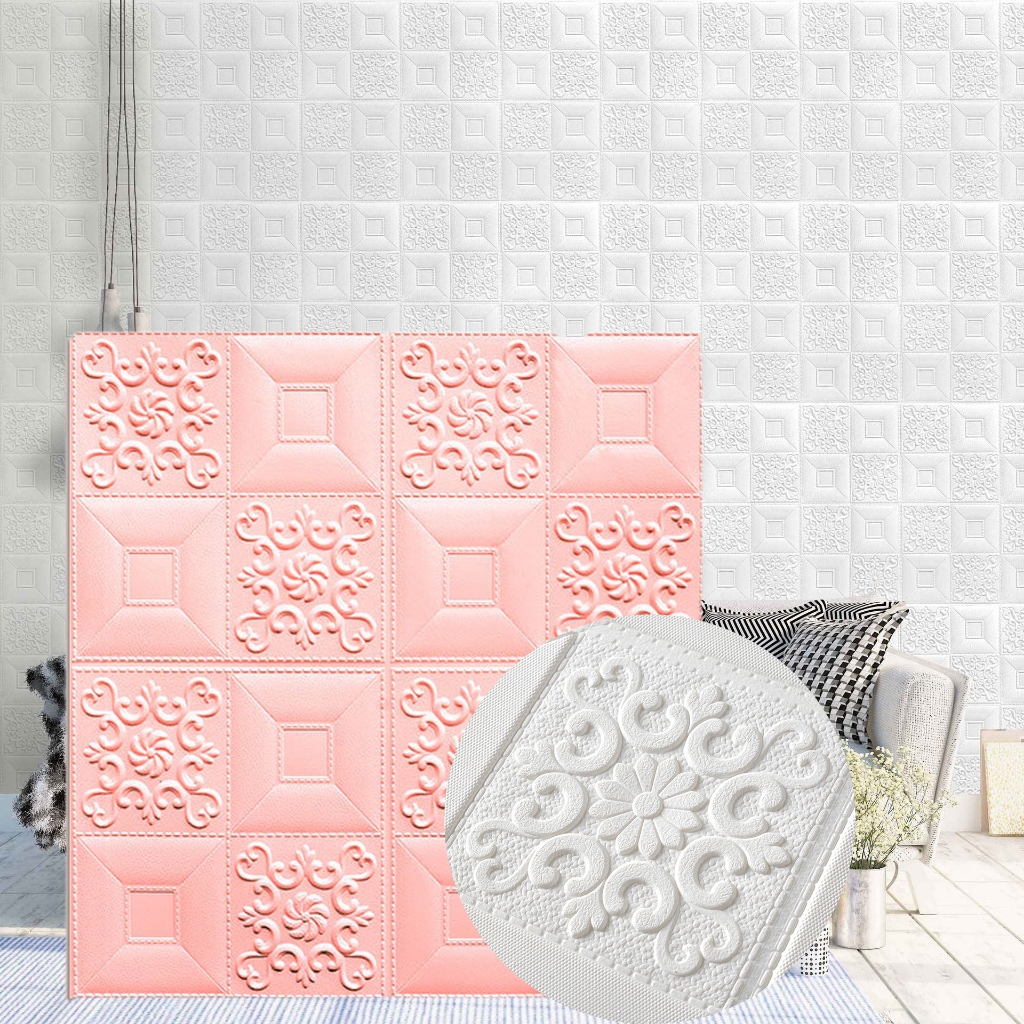 Big Size 70x77cm 3D Wall Ceiling Stickers foam Brick Wallpaper ...