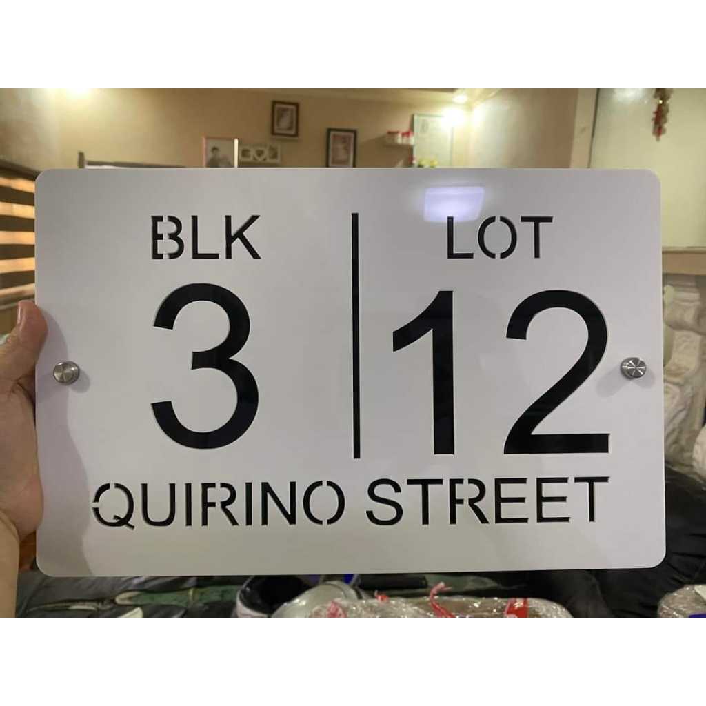 House Plate Number/Signage/Marker/Acrylic/Laser cut | Shopee Philippines