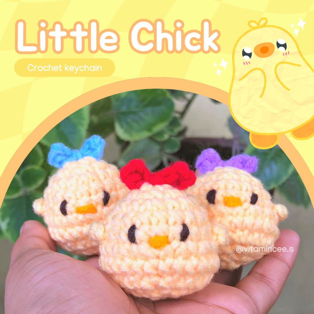Little Chick Amigurumi Crochet Keychain | Shopee Philippines