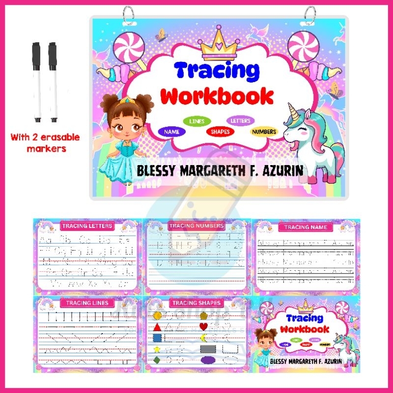 (A5) Laminated Tracing Workbook (with 2 markers) | Shopee Philippines