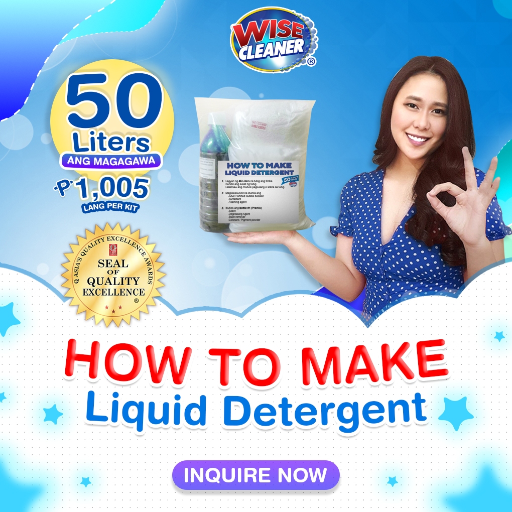 50L YIELD LIQUID DETERGENT KIT - WISE CLEANER | Shopee Philippines