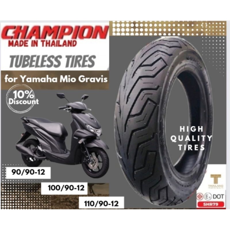 Champion Tires Top Tires for Scooters, Yamaha Mio Gravis Made in ...