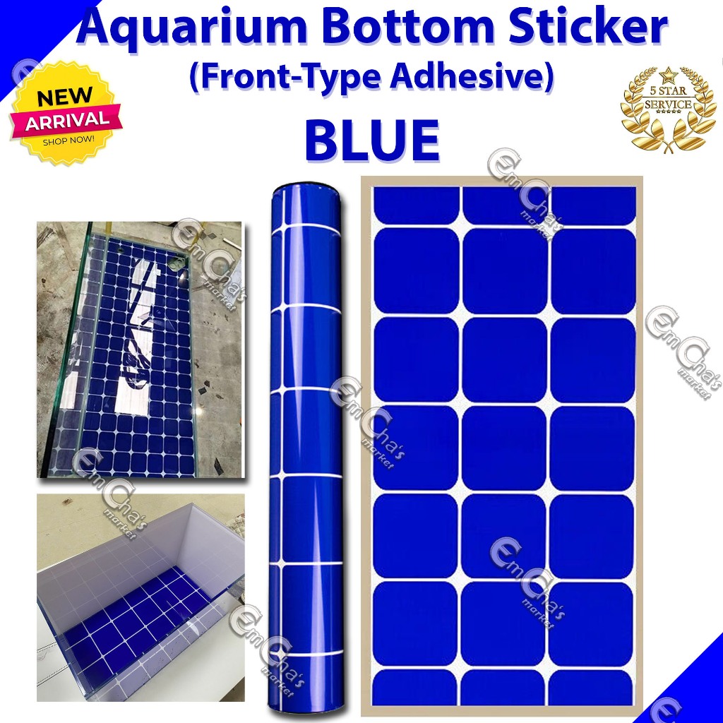 BLUE Aquarium BOTTOM Sticker Tiles Decoration(acc)(wpp2)(bdg)Aquarium ...