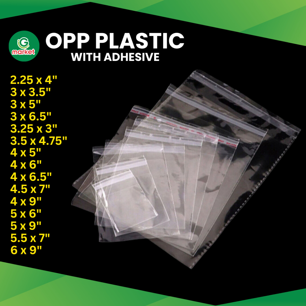 100pcs OPP with Adhesive Clear Plastic Poly Bag (Packaging for Mask ...