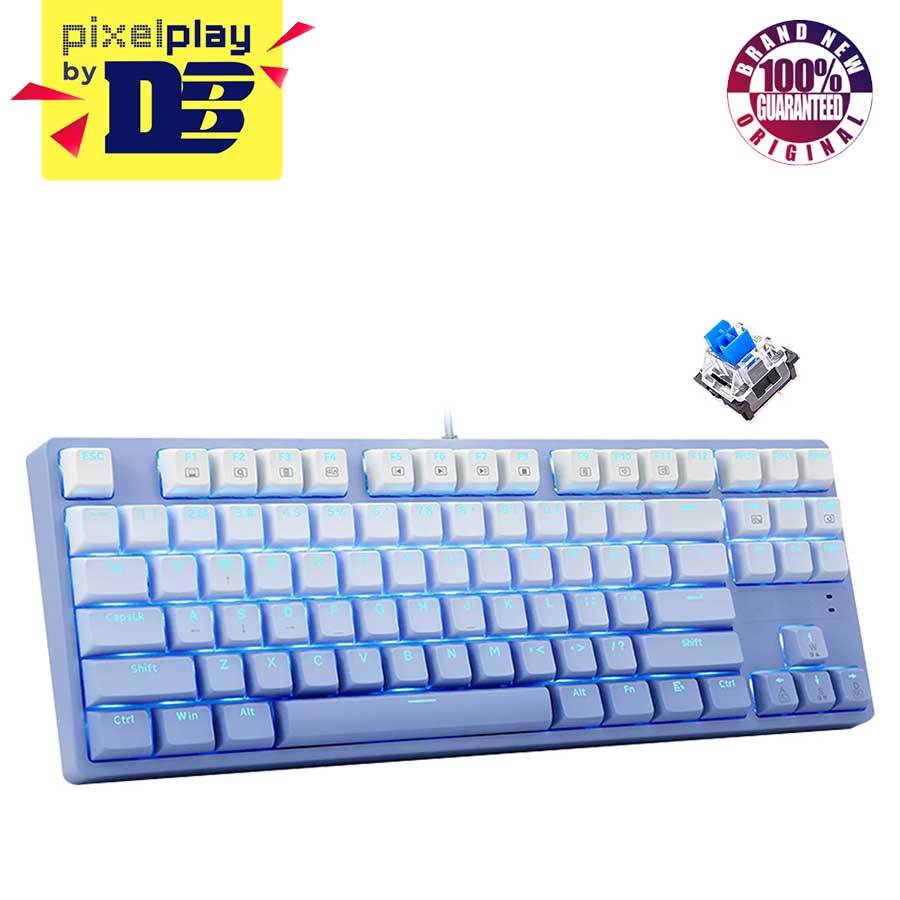 E-Yooso Z-87 Ice Blue Single Light 87 Keys Wired Mechanical Keyboard ...