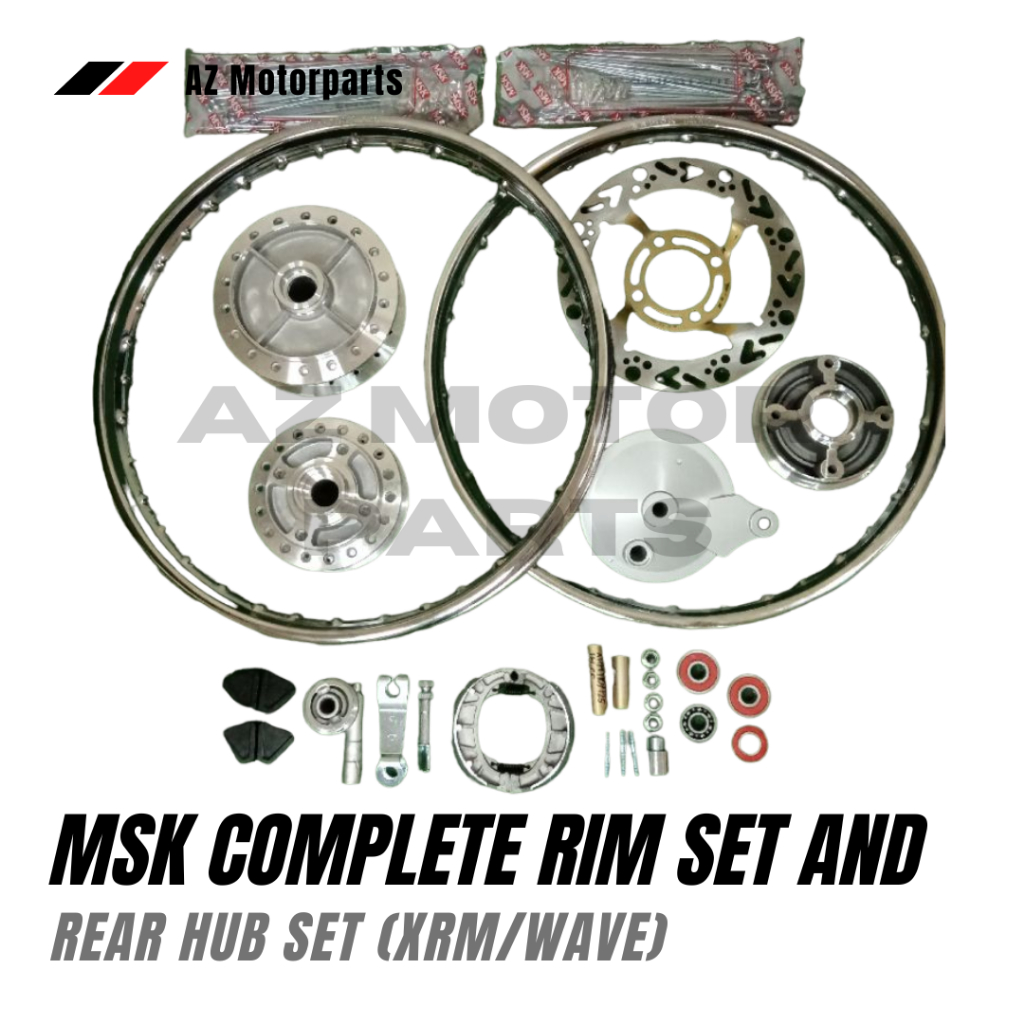 COMPLETE RIM SET AND REAR HUB SET (XRM/WAVE) | Shopee Philippines