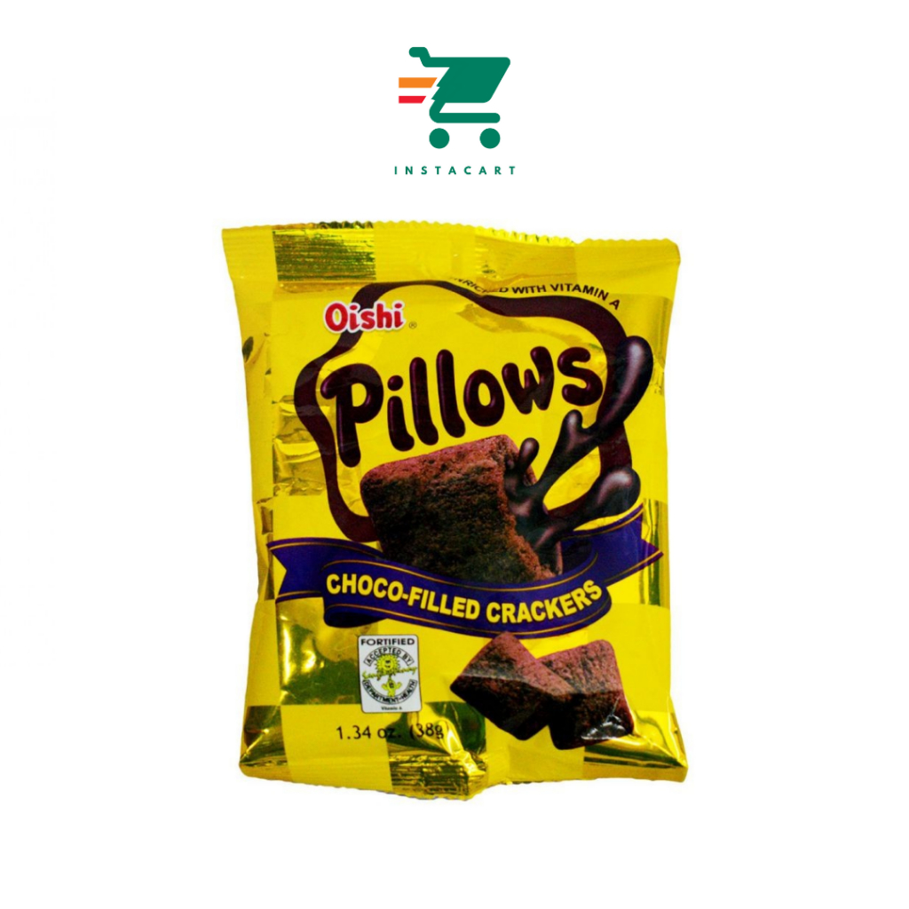 InstaCart Oishi Pillows Choco Filled Crackers 38g | Shopee Philippines