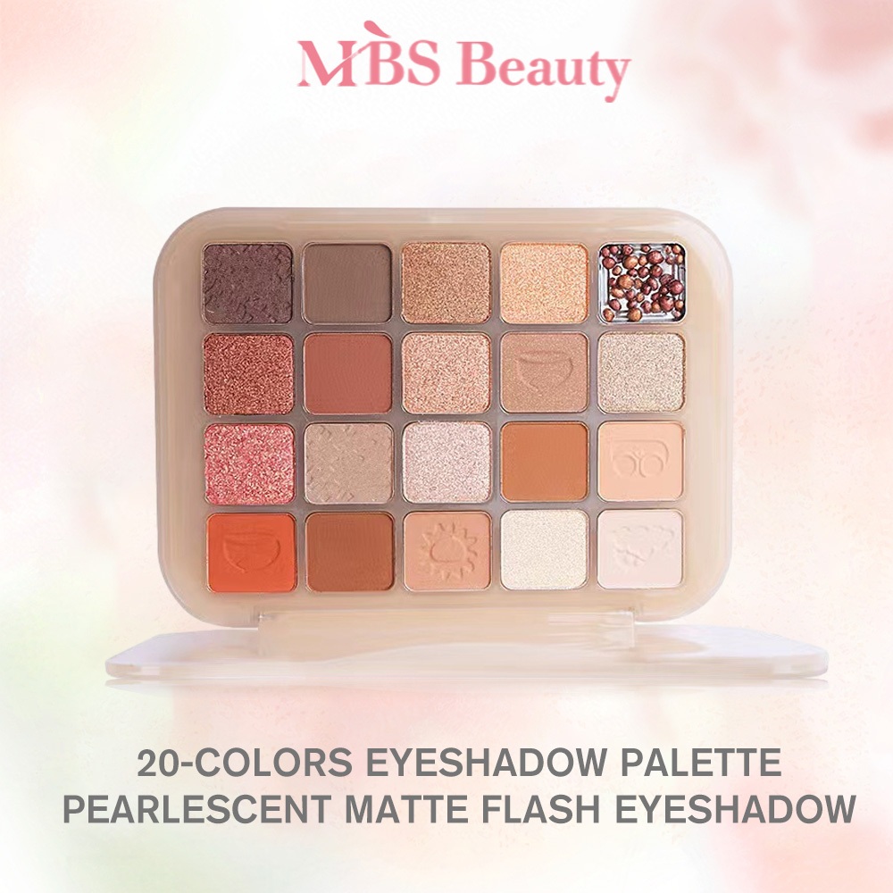 20 Colors Eyeshadow Palette Matte Earth Color Shimmer Glitter Eyeshadow ...