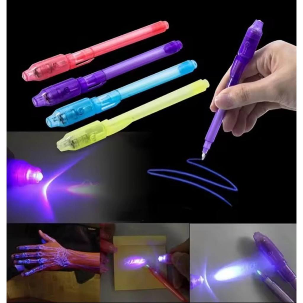 2in1 Magic Pen Invisible Ink Pen Secrect Message Pen Money Detector Pen ...