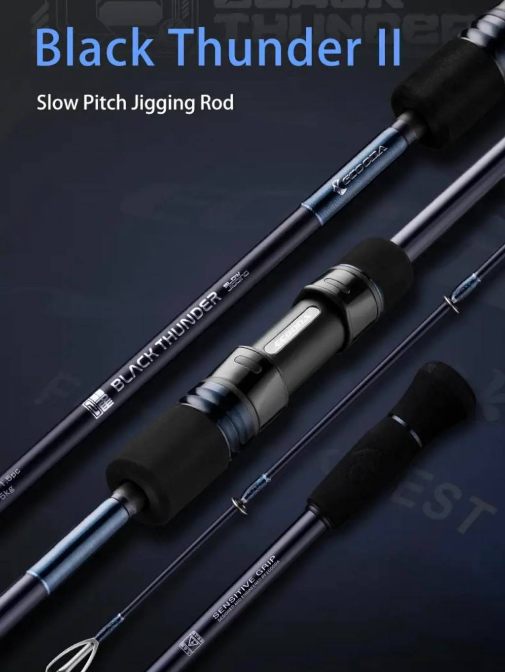 ECOODA Black Thunder II 1.91M Slow Jigging Rod 40g-400g Jigging Rod ...