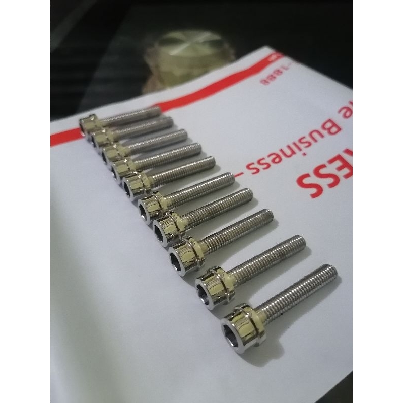 Stainless inner Crankcase bolts (cvt) for nmax/aerox v1 & v2, 6mm head ...