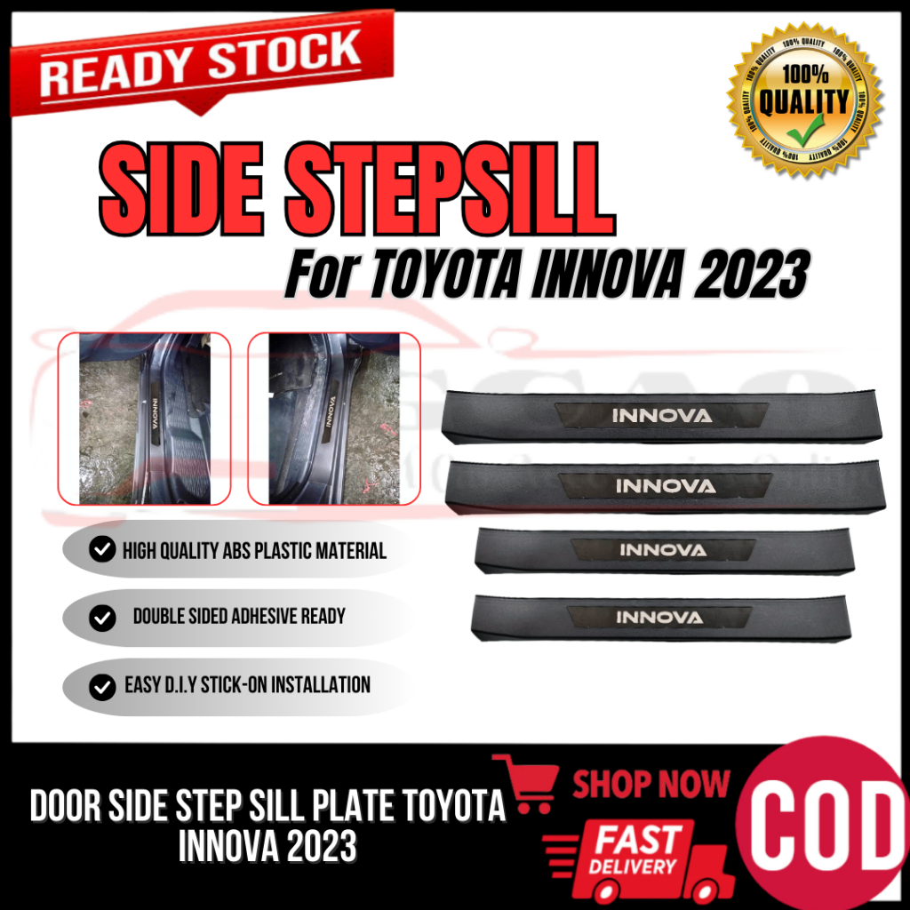 GCAO DOOR SIDE STEP SILL PLATE TOYOTA INNOVA 2023 (10841) | Shopee ...