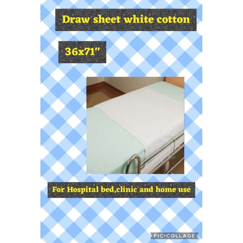 Hospital bed draw sheet white 36x71" cotton | Shopee Philippines
