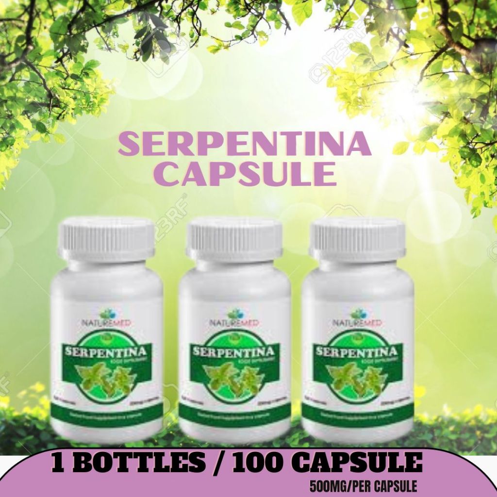 3 Bottles Serpentina Capsule(Organic Herbal Capsule) | Shopee Philippines