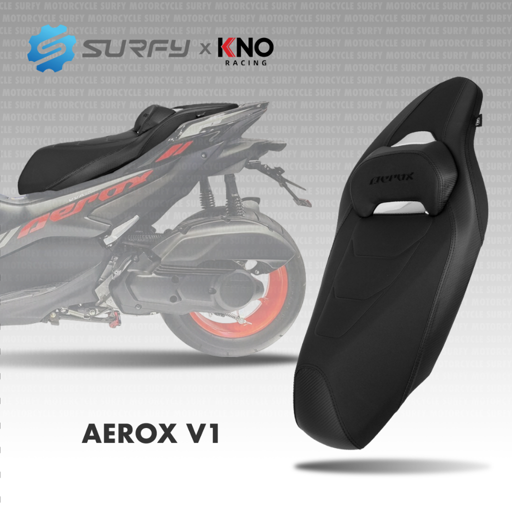 KNO Aerox v1 v2 Executive Camel Back Seat Suede And Leather With Chrome Finish Embroid Logo Anti ...