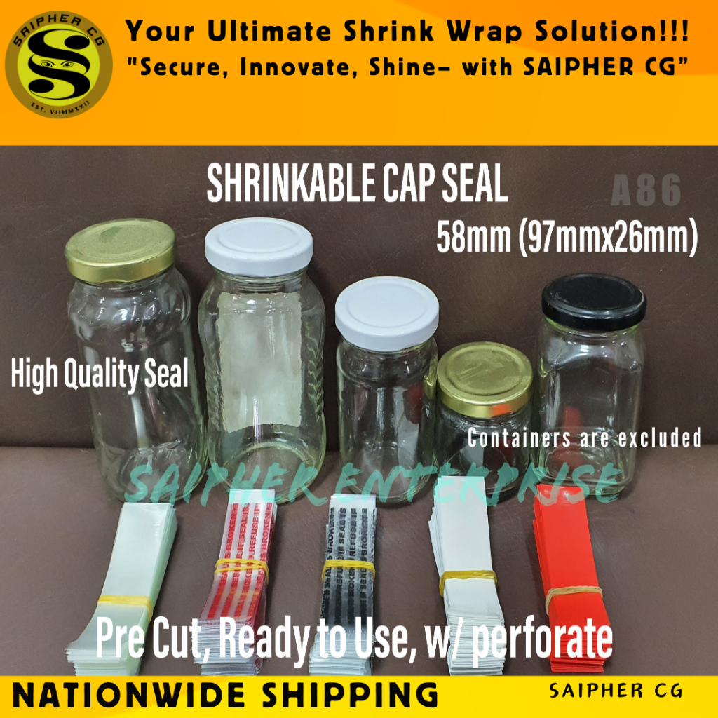 Shrink Wrap Plastic Packaging / Shrinkable Plastic Sealer Tape Cap for ...