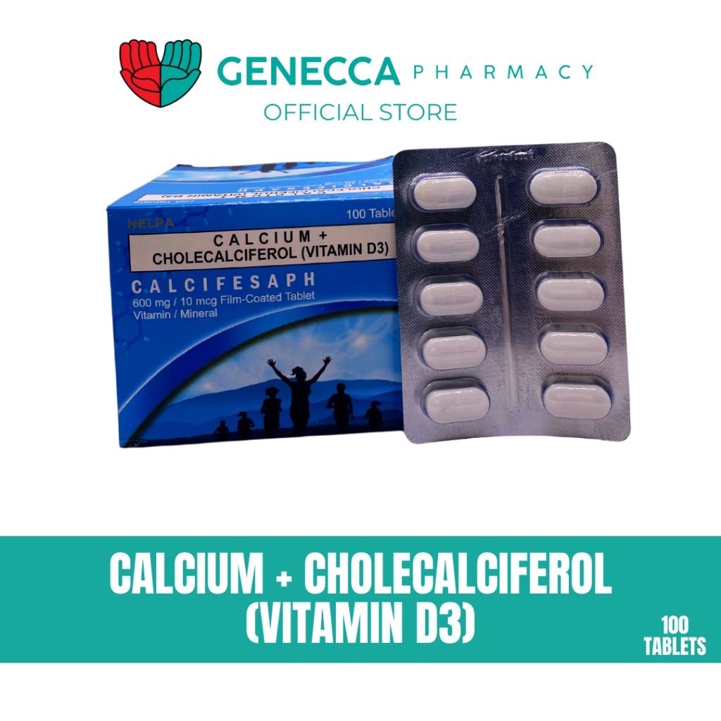 Calcium + Cholecalciferol (Vitamin D3) Calcifesaph Tablet 600mg ...