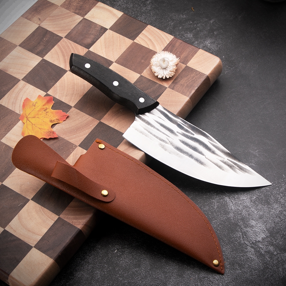 Japanese Damascus Kitchen Knife Meat Professional Chef Butchering ...