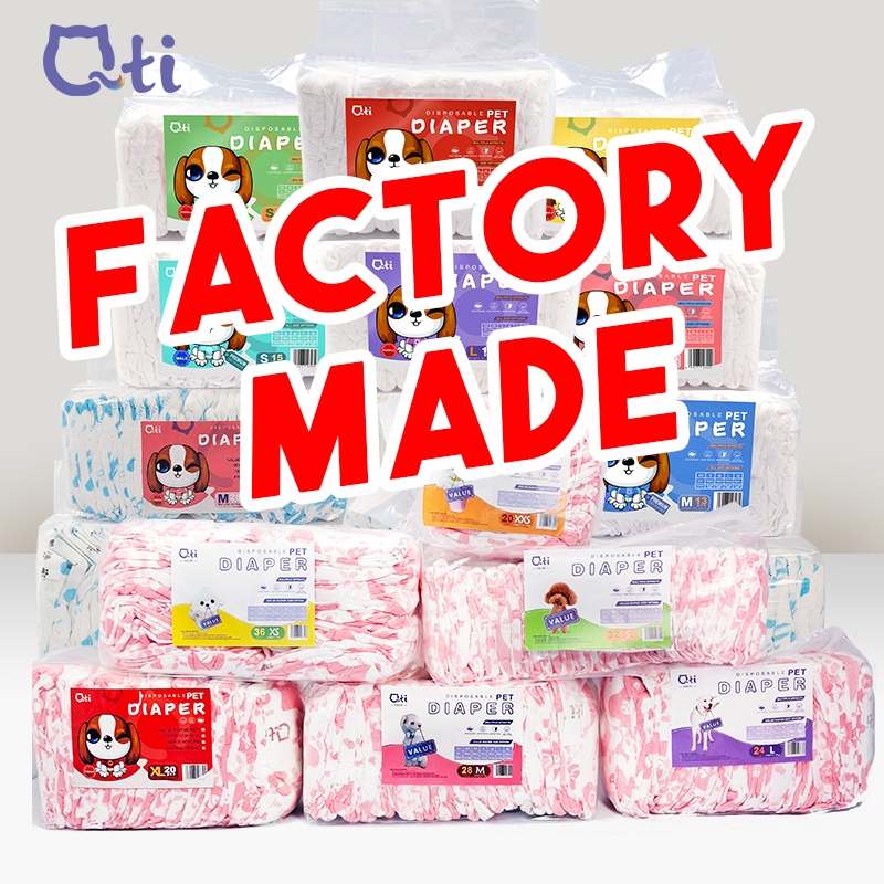 Qti 12pcs Dog and cat Diaper Female Male Dog Pet Diapers | Shopee ...