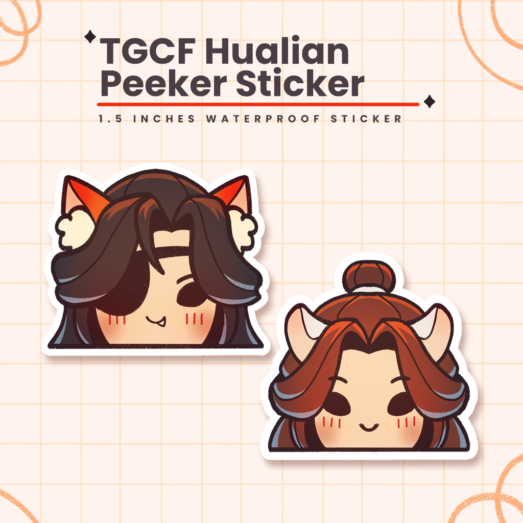 HuaLian Peeker Sticker | TGCF Fanart | Matte Waterproof Laptop ...