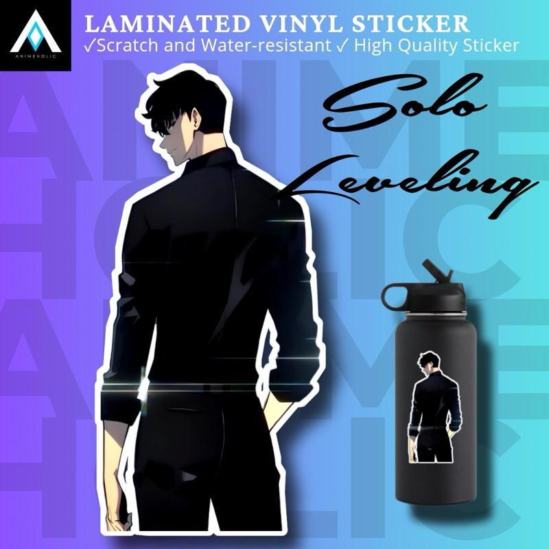 SOLO LEVELING SUNG JIN WOO SHADOW MONARCH LAMINATED VINYL STICKERS PART ...