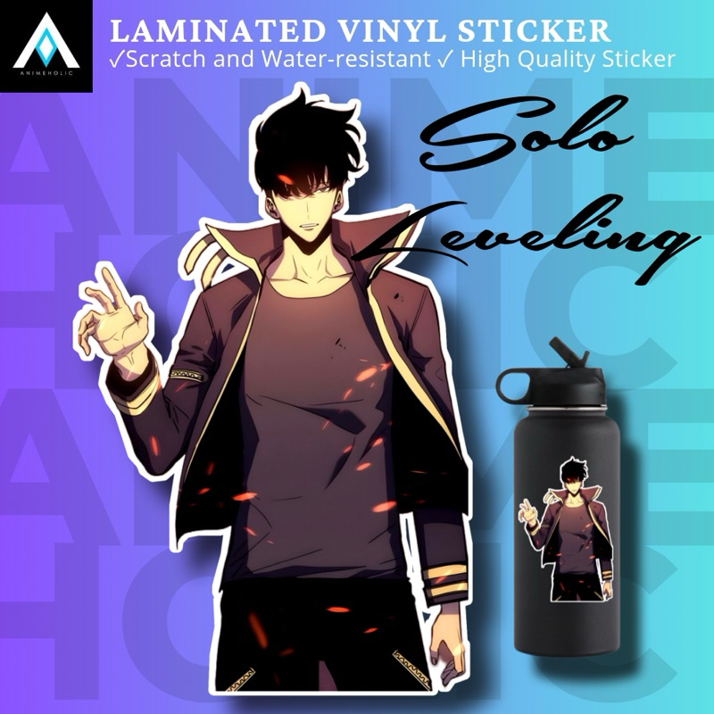 SOLO LEVELING SUNG JIN WOO SHADOW MONARCH LAMINATED VINYL STICKERS PART ...