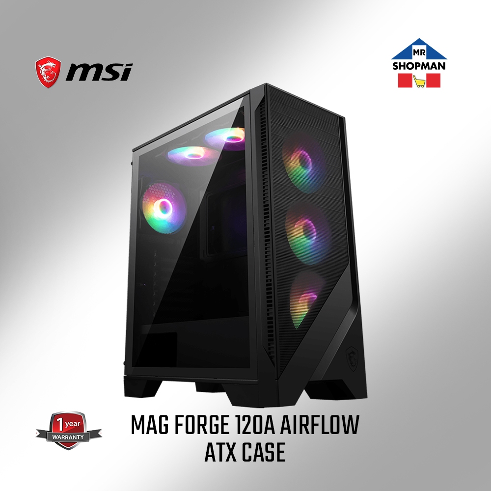 MSI Mag Forge 120A Airflow ATX PC Case Chasis | Shopee Philippines