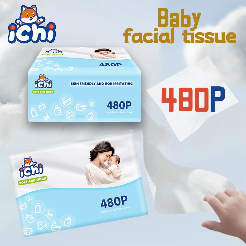 ICHI Tissue Paper towel Organic Facial Tissue 3 ply wood taste series 480 sheets Tissue | Shopee ...