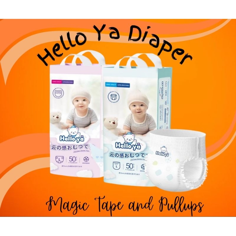 Hello Ya Baby Diapers Magic Tape and Pullups/Pants by 50s | Shopee ...