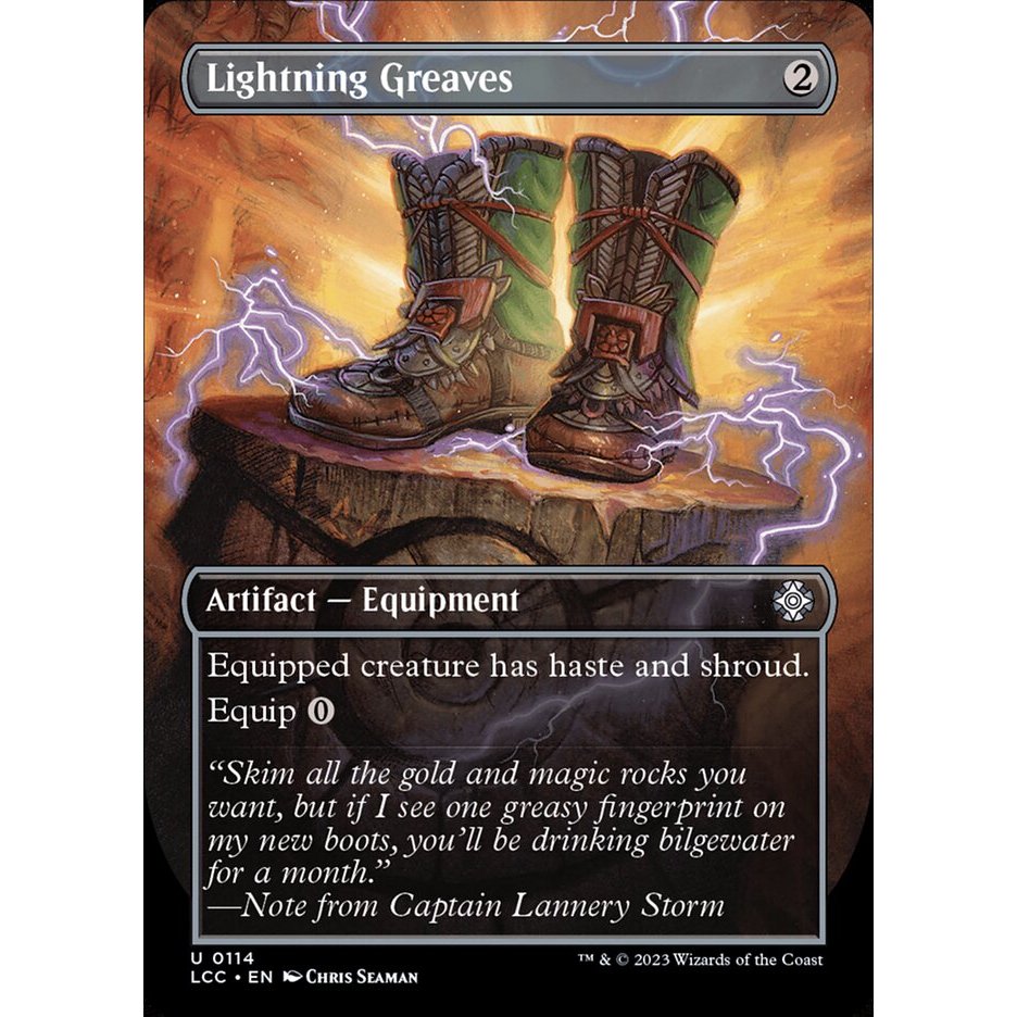 MTG CARD: LCI Lightning Greaves (0114 - Borderless Box Topper) | Shopee ...