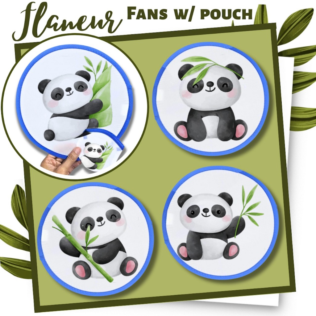 Big Panda Bamboo Bear Aesthetic Souvenir Giveaways Foldable Twist Hand ...