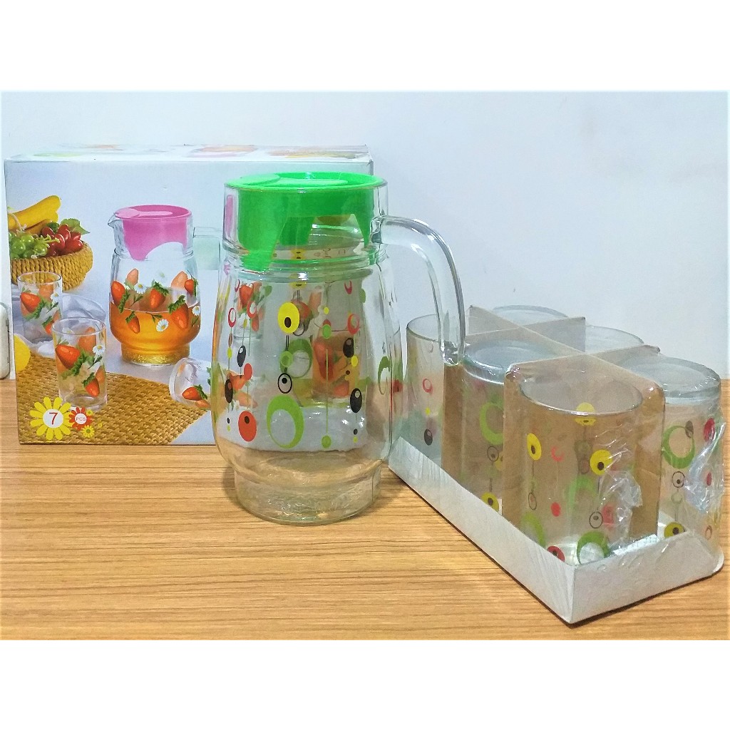Assorted Design Glass Water Set/Beverage Set (5pcs and 7pcs set ...
