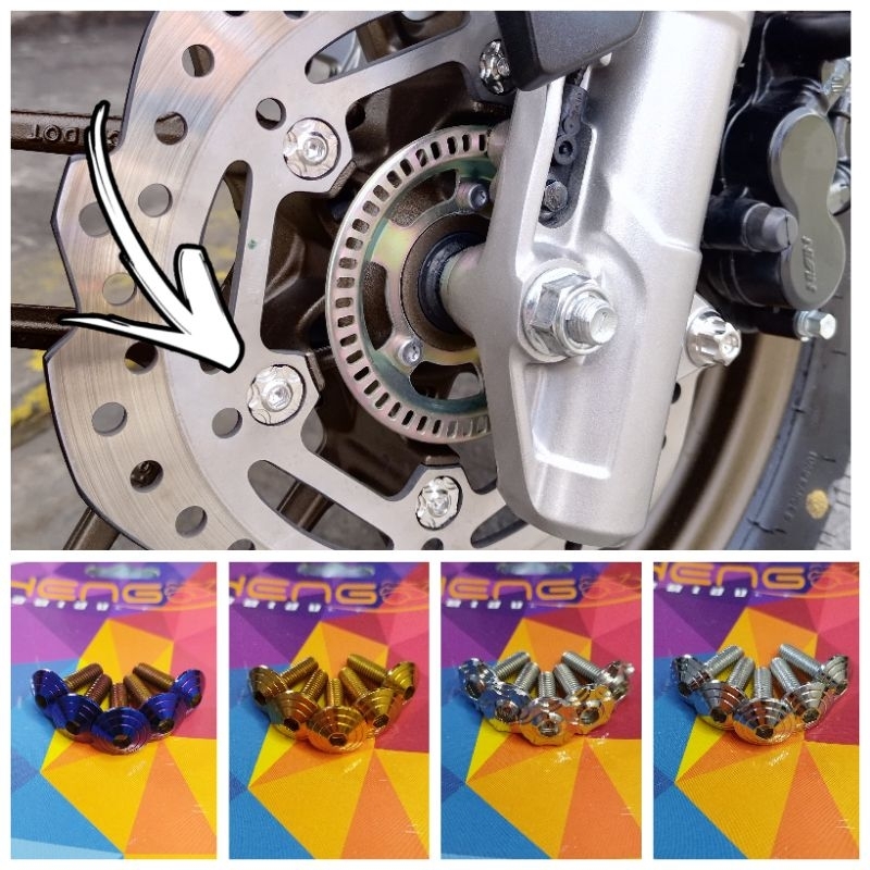 CLICK 125 V3 ADV 150 160 DISC BOLT SET OF 5 AND 6PIECES | Shopee ...