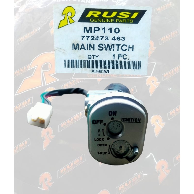 RUSI ORIGINAL MP110 IGNITION SWITCH | Shopee Philippines