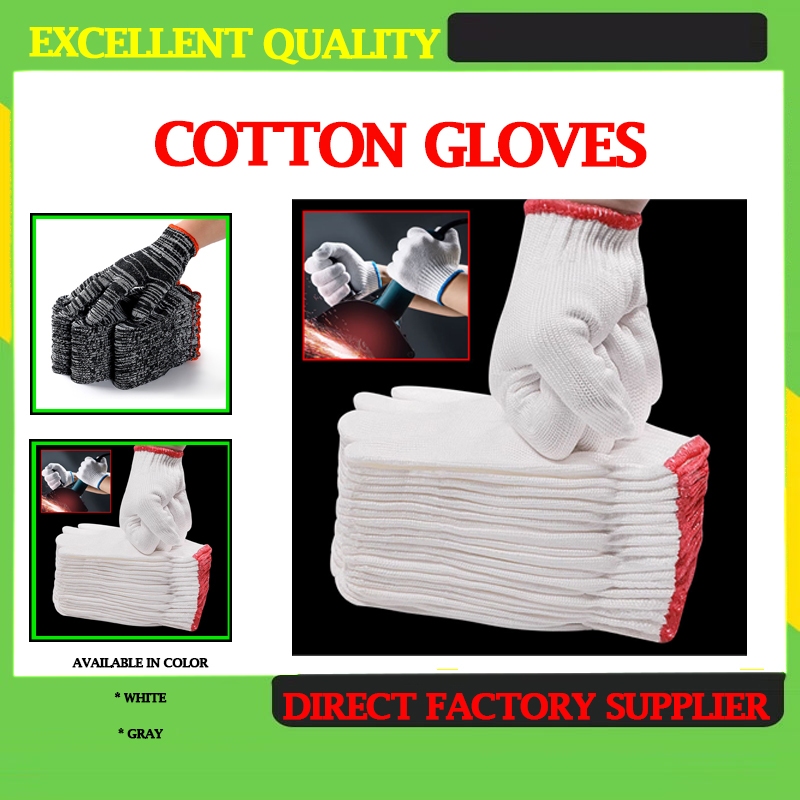 12PAIRS Cotton Working Gloves for Painter for Industrial Warehouse ...