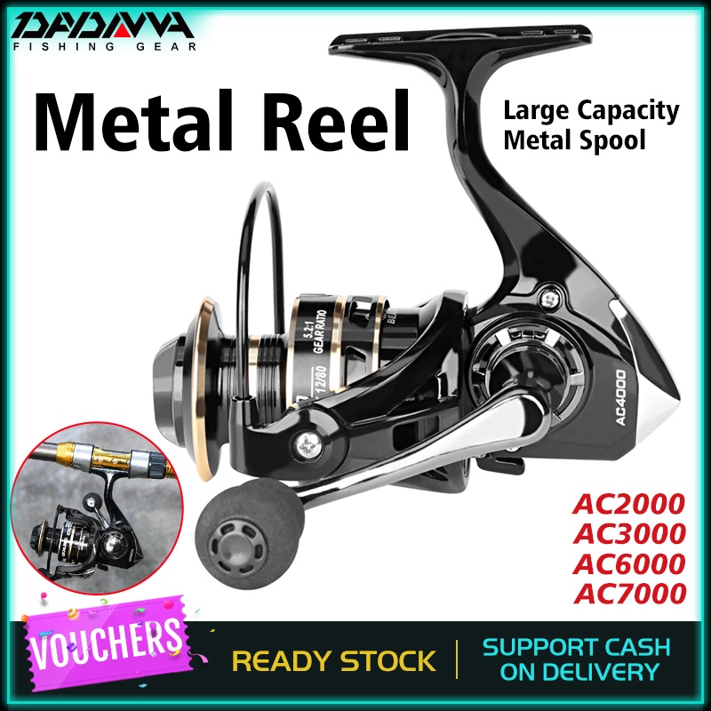 DEUKIO Fishing Reel 5.2:1 Spinning Fishing Reel AC2000 AC3000 AC7000 EVA Handle Reel all Metal ...