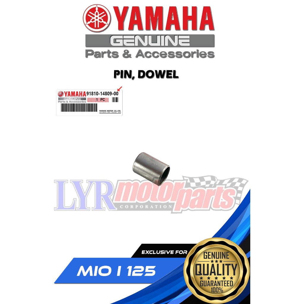 YAMAHA GENUINE PIN DOWEL FOR MIO I 125 ( 91810-14809-00 ) | Shopee ...