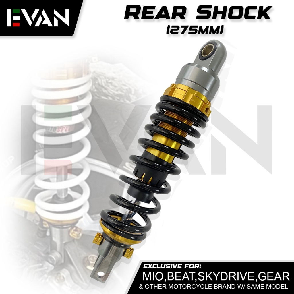 EVAN.PH Rear Mono Shock 275mm Absorber (Mio Beat Fi Click Skydrive Fino Scoopy) | Shopee Philippines