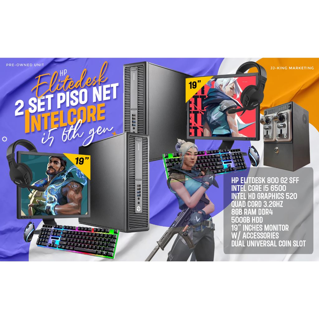 PISONET PACKAGE I5 6TH GEN 8GB 500GB 19 SQUARE MONITOR WITH DUAL ...
