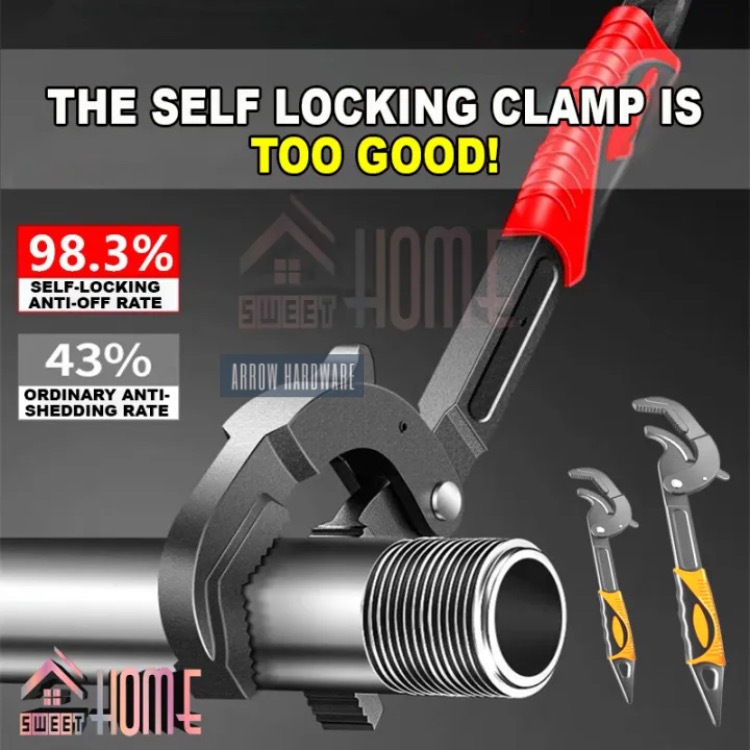 30-60mm Self Locking Adjustable Wrench heavy duty 14-30mm pipe wrench ...