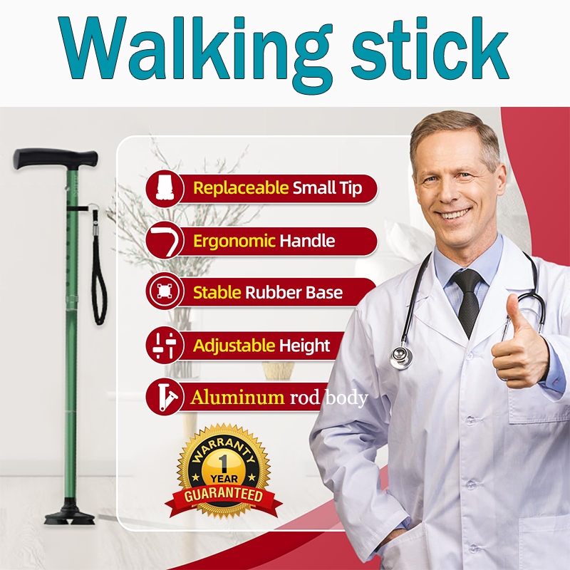 Good Eldery Adjustable Walking Cane Trusty Cane Walking Stick Aluminium ...