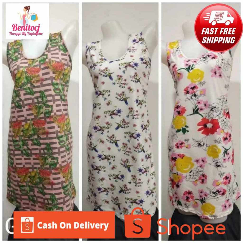 XL Ladies Sando Dress Bestida Daily Wear Presko Pambahay Pantulog Pang ...