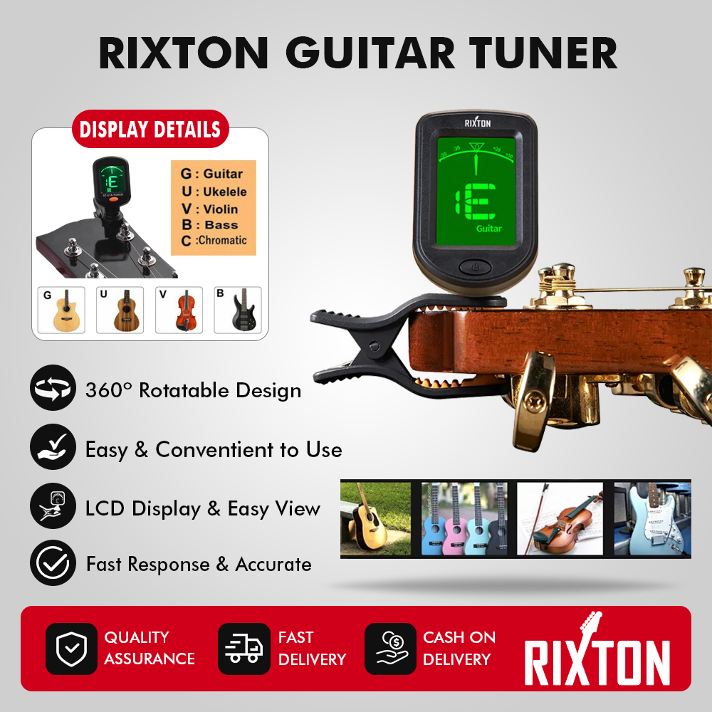 RIXTON Acoustic Guitar Tuner Ukulele Tuner Musical Instrument Digital ...