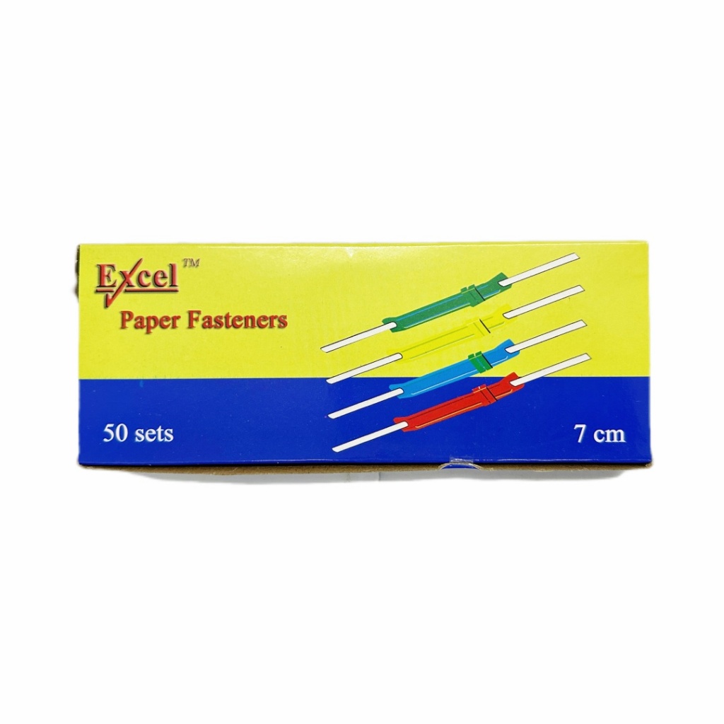 50Sets EXCEL Paper Fasteners 4 Colors 7cm | Shopee Philippines